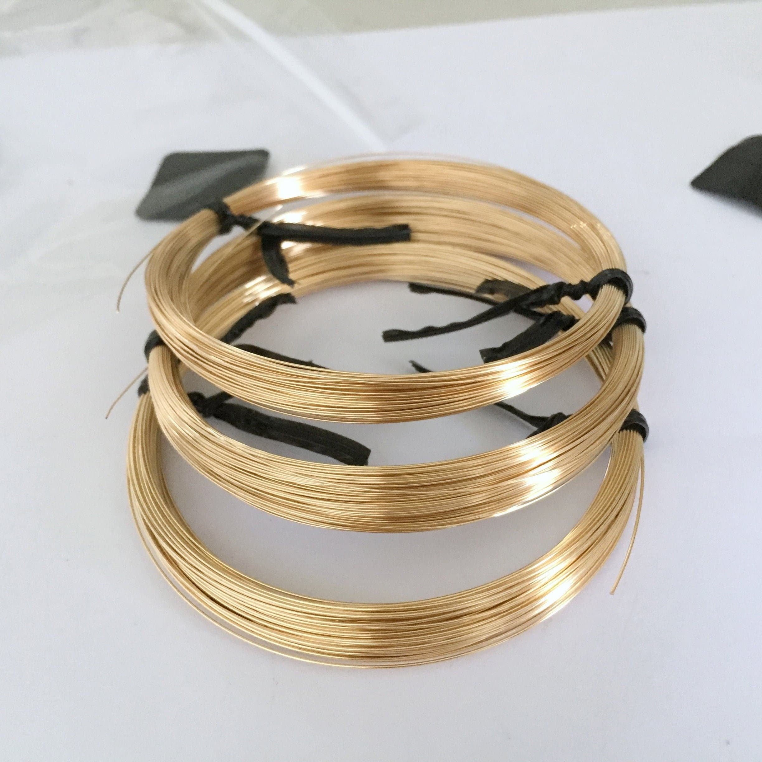 14k gold filled wires, round wires, soft or half hard footage, wire 30 ...