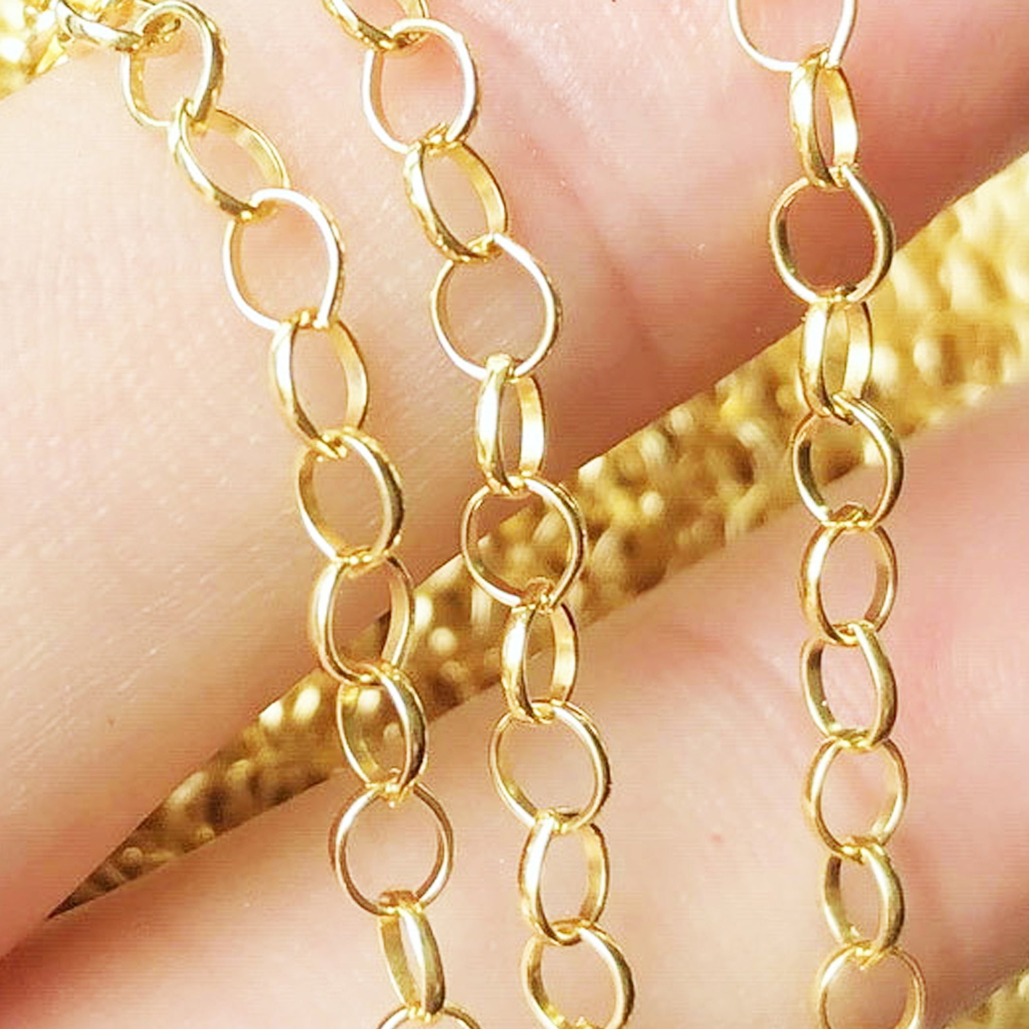 14K Gold Filled Chain, Tarnish Resistant Everyday Chain, 3.1MM Rolo ...
